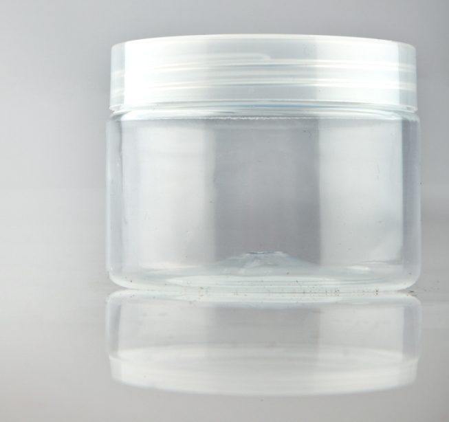 250ml Clear Jar with clear flat lid (PP) - GB Packaging